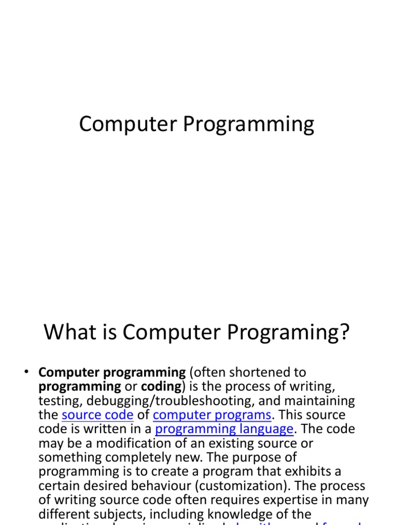 History of Computer Programming | PDF | Computer Programming | Computer Program