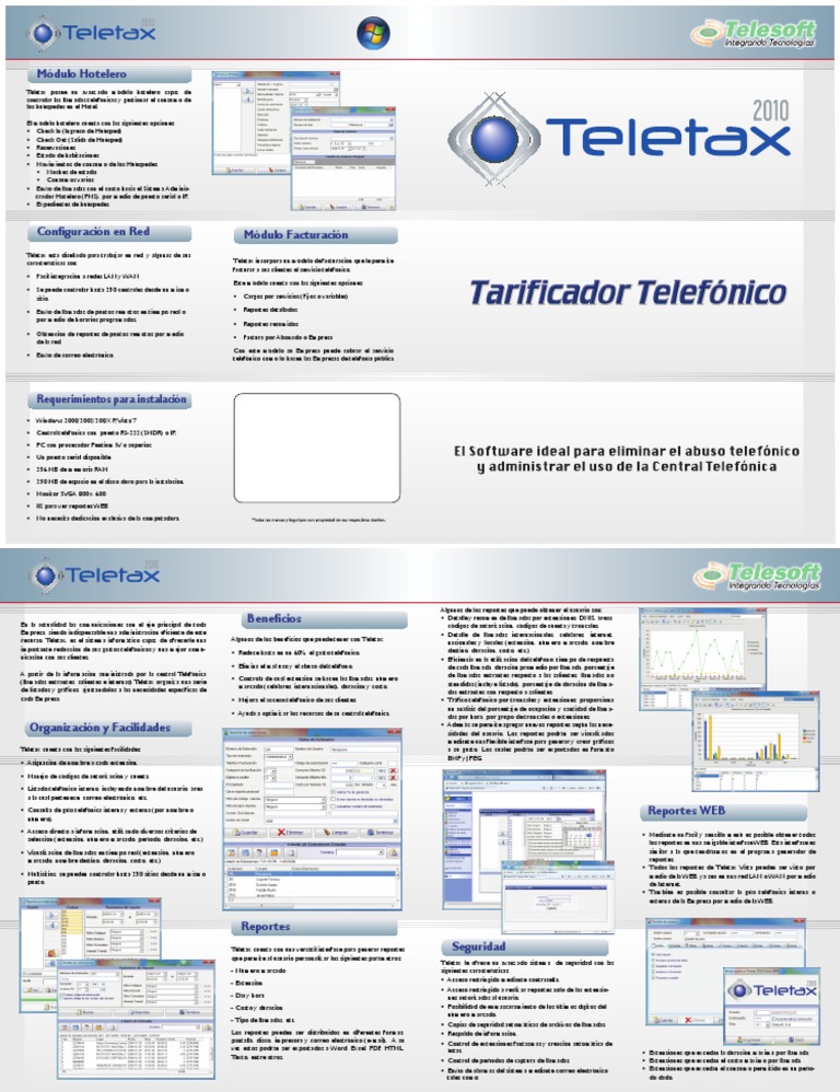 Teletax: Sistema de Gestión Telefónica | PDF | Central telefónica ...