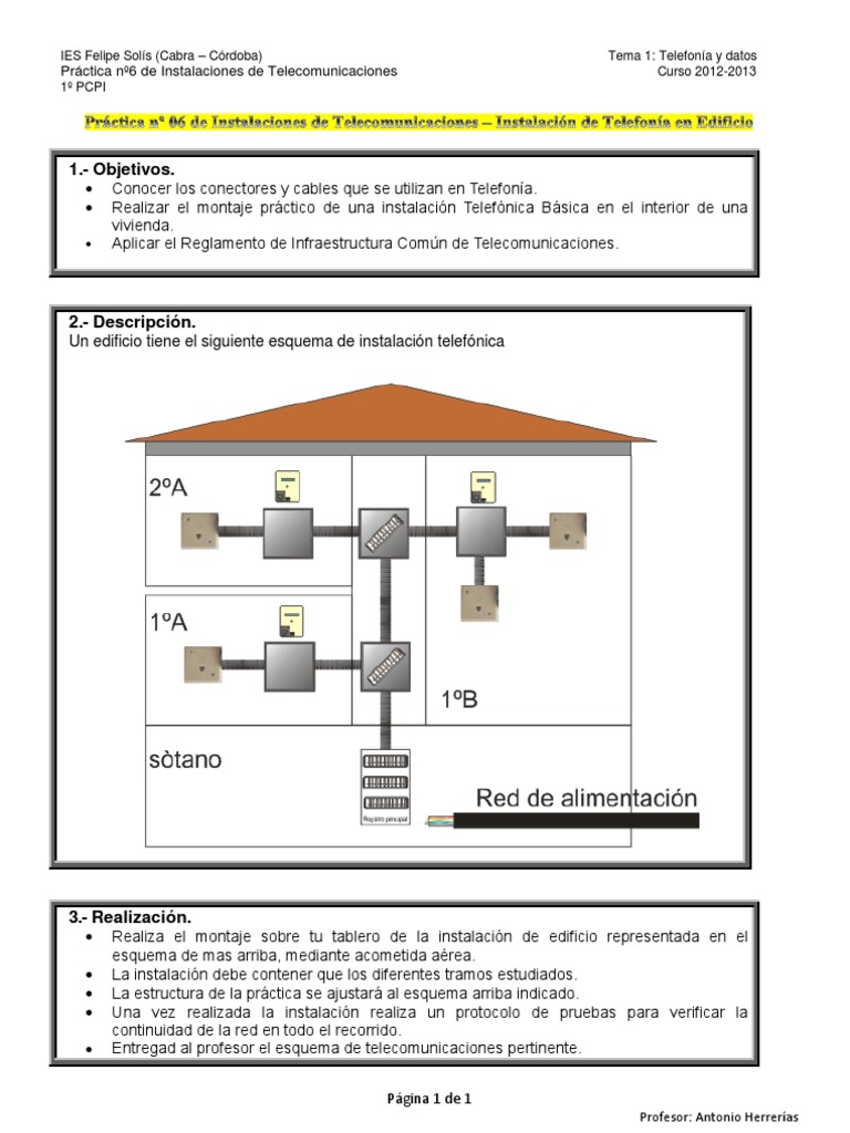 Instalación de Telefonía en Edificio | PDF