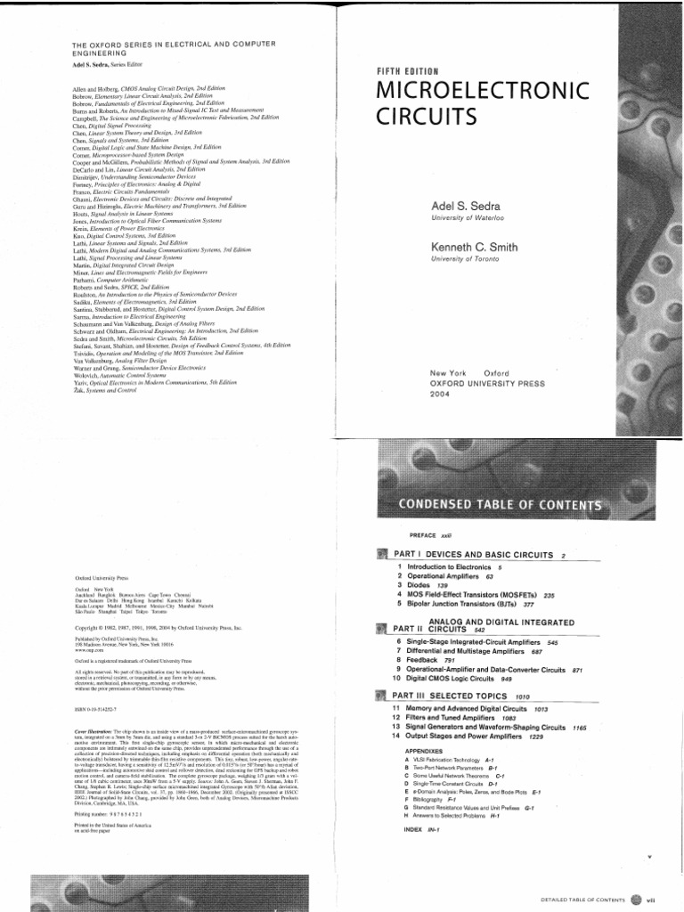 Microelectronic Circuit | PDF | Field Effect Transistor | Mosfet