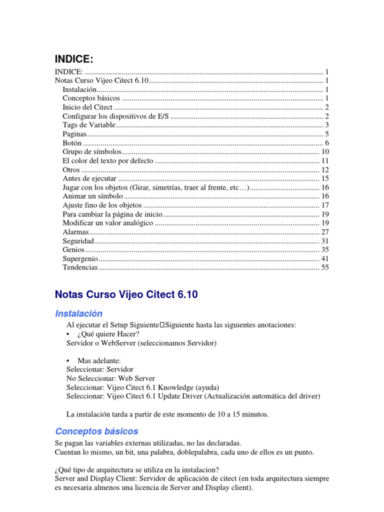 Guía Completa de Vijeo Citect 6.10 | PDF | Memoria USB | Servidor ...