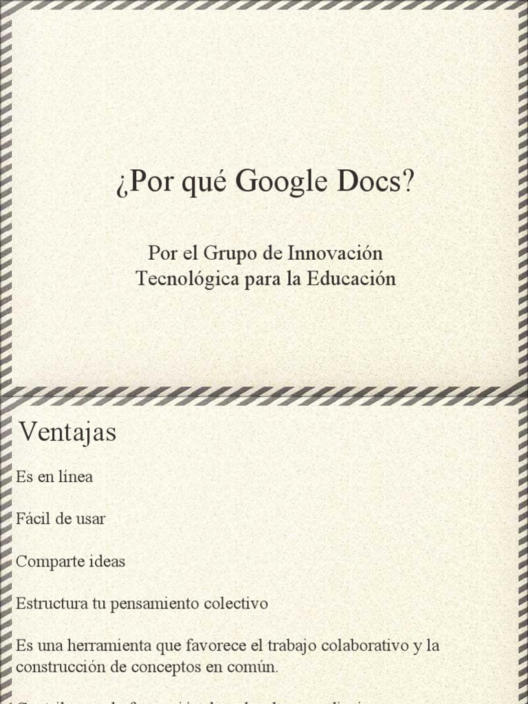 Ventajas y desventajas de Google Docs | PDF