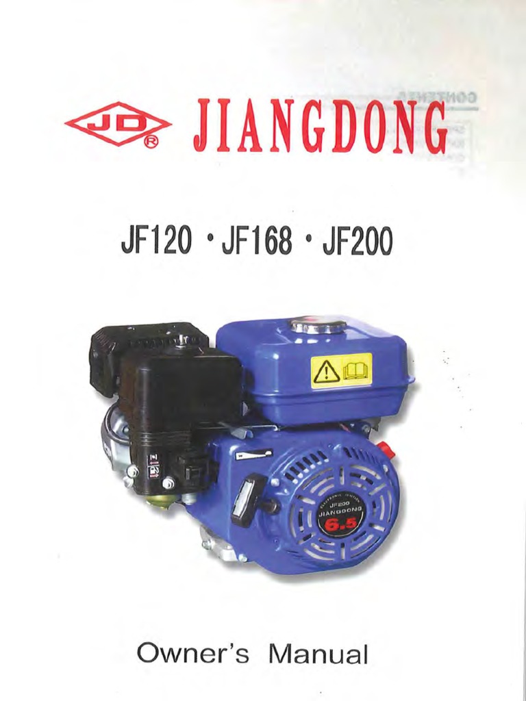 Jiangdong Motor Owner's Manual | PDF | Carburetor | Throttle