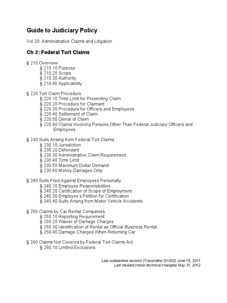 Tort Claims | PDF | Tort | Negligence