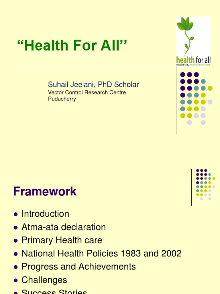 Health For All-Imp | PDF | Health Sciences | Health Care