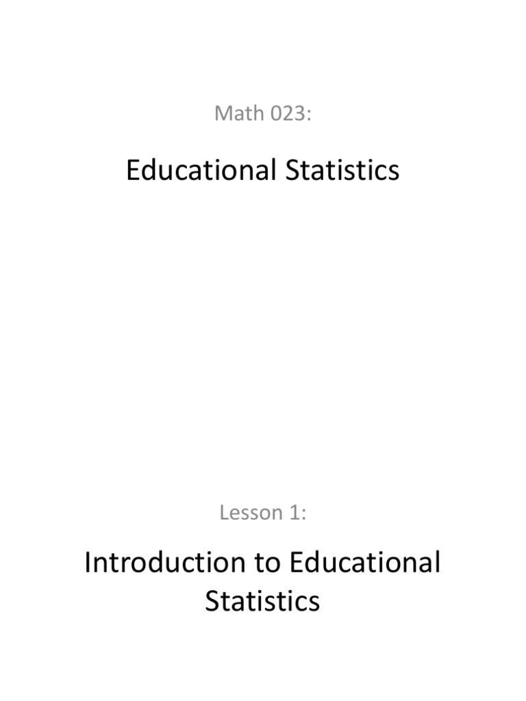 Educational Statistics | PDF | Statistical Hypothesis Testing | Normal ...