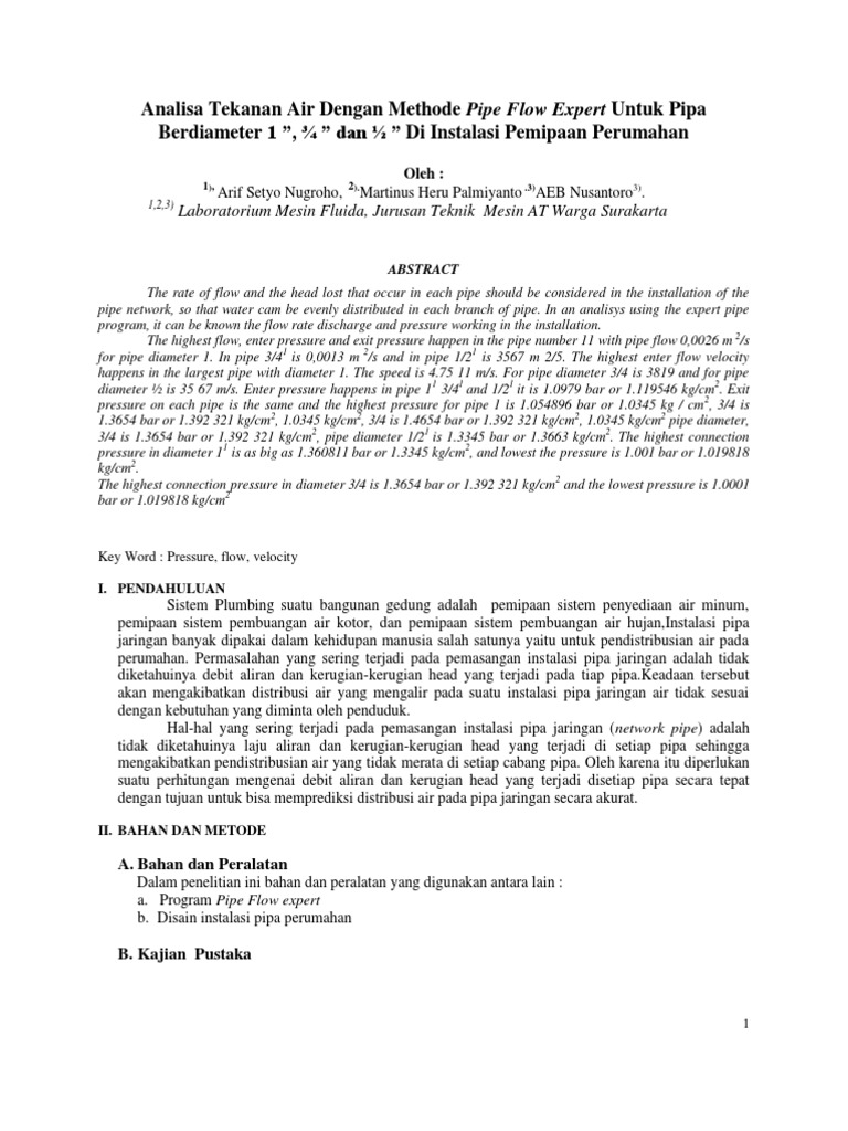 Methode Pipe Flow Expert | PDF