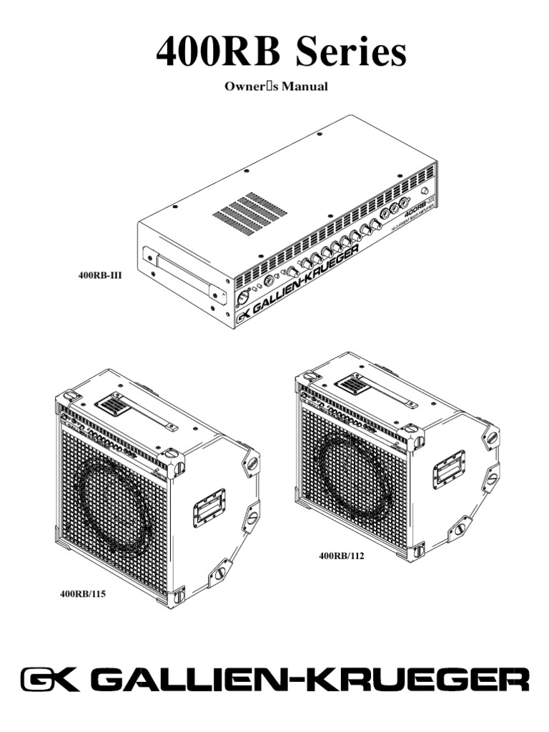 GK 400 RB III Manual | PDF | Equalization (Audio) | Amplifier