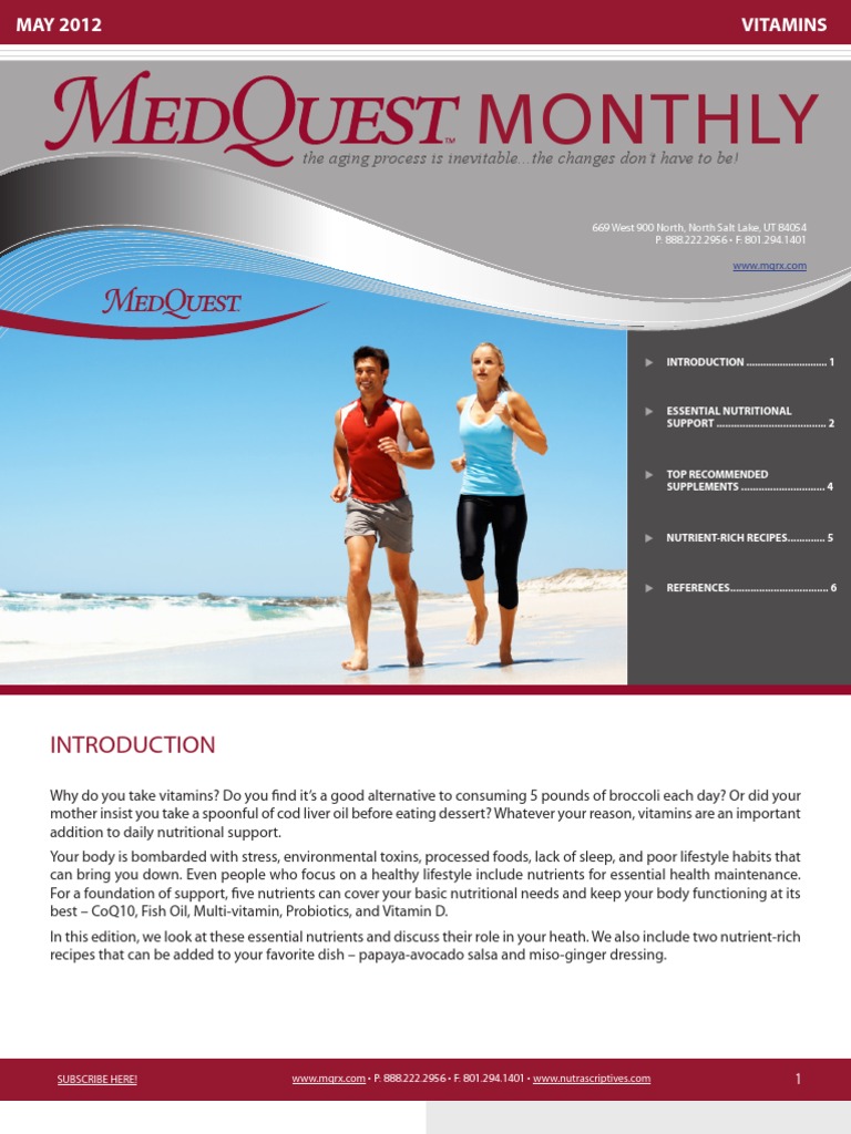 MedQuest Monthly - Vitamins | PDF | Omega 3 Fatty Acid ...