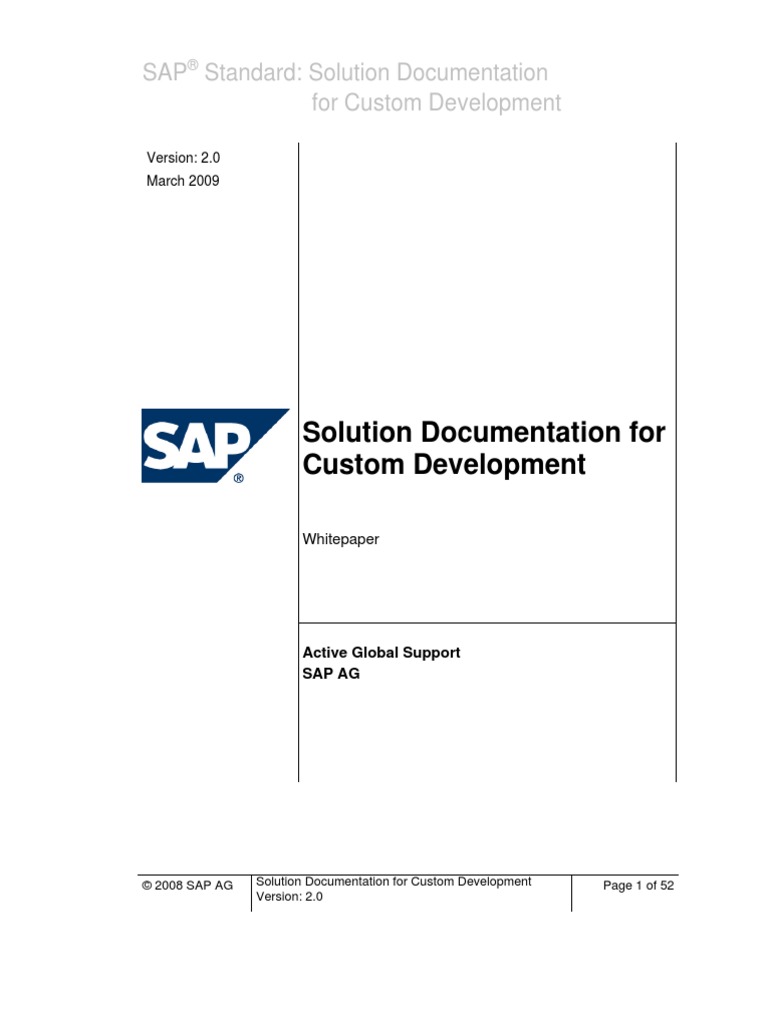Solution Documentation For Custom Development | PDF | Business Process ...