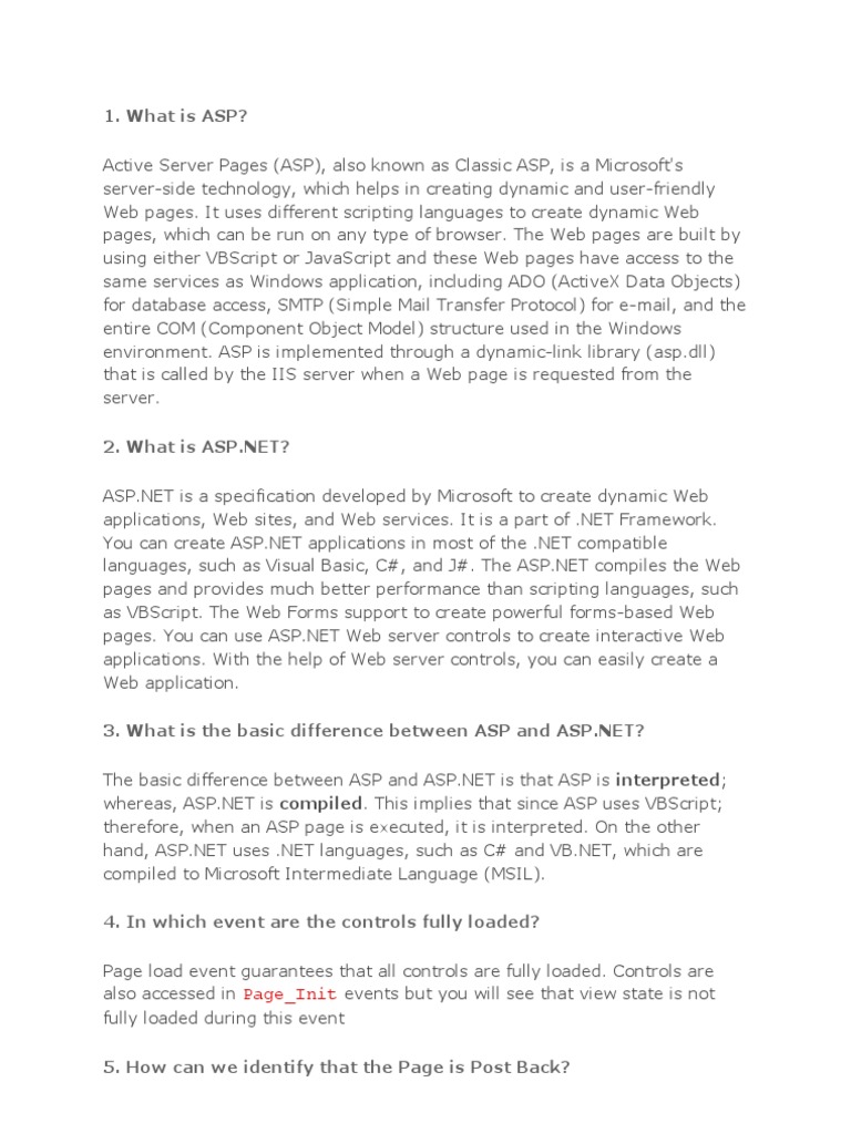 ASP.net | Descargar gratis PDF | Active Server Pages | Web Server