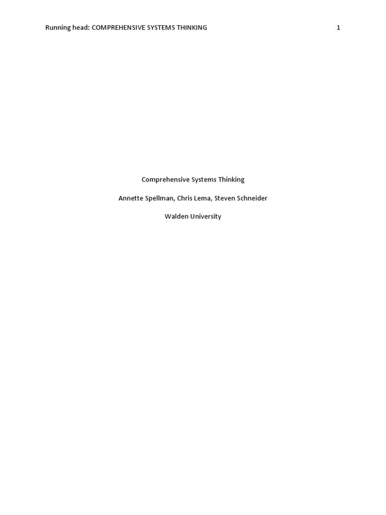 Comprehensive Systems Thinking | PDF | Preventive Healthcare | Obesity