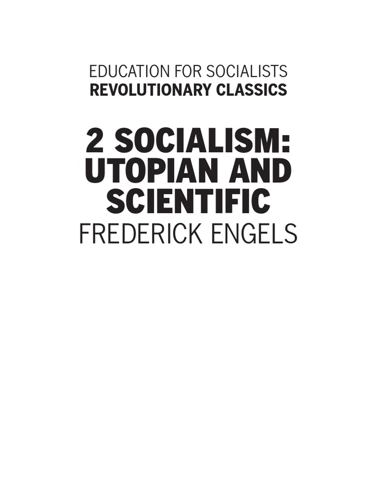 Socialism: Utopian and Scientific by Frederick Engels | PDF | Friedrich ...