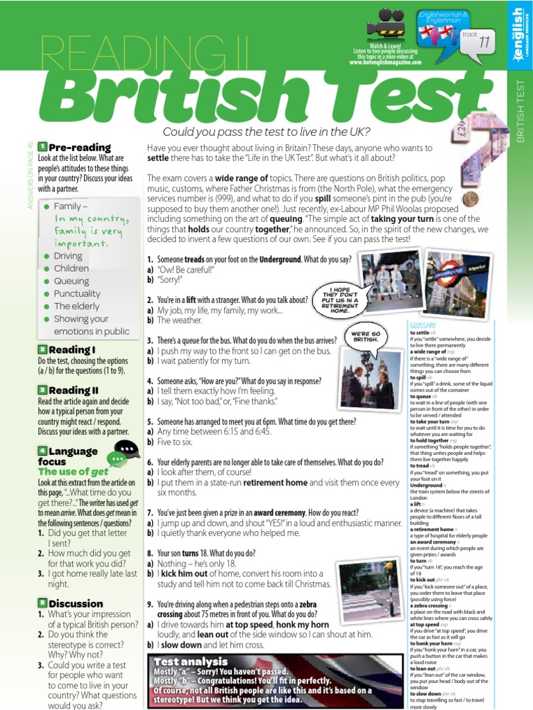 British Test: Reading Ii | PDF