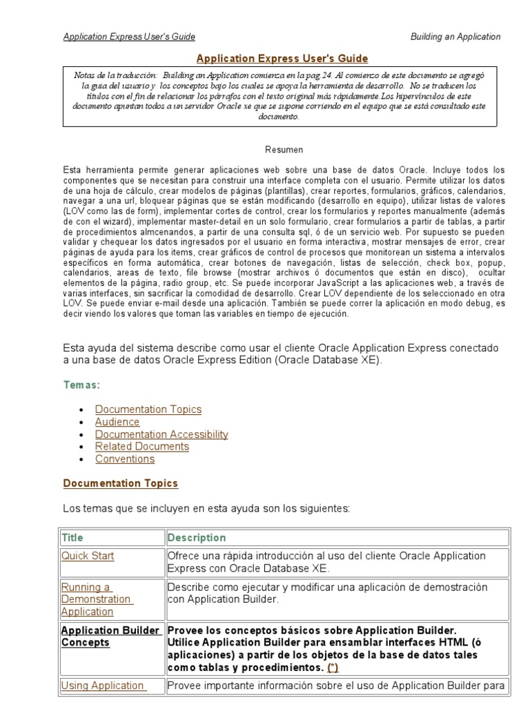 Manual de Apex 2-1 | PDF | Pl / Sql | SQL