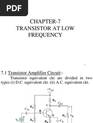 Analysis of a transistor amplifier circuit using h-parameters ppt