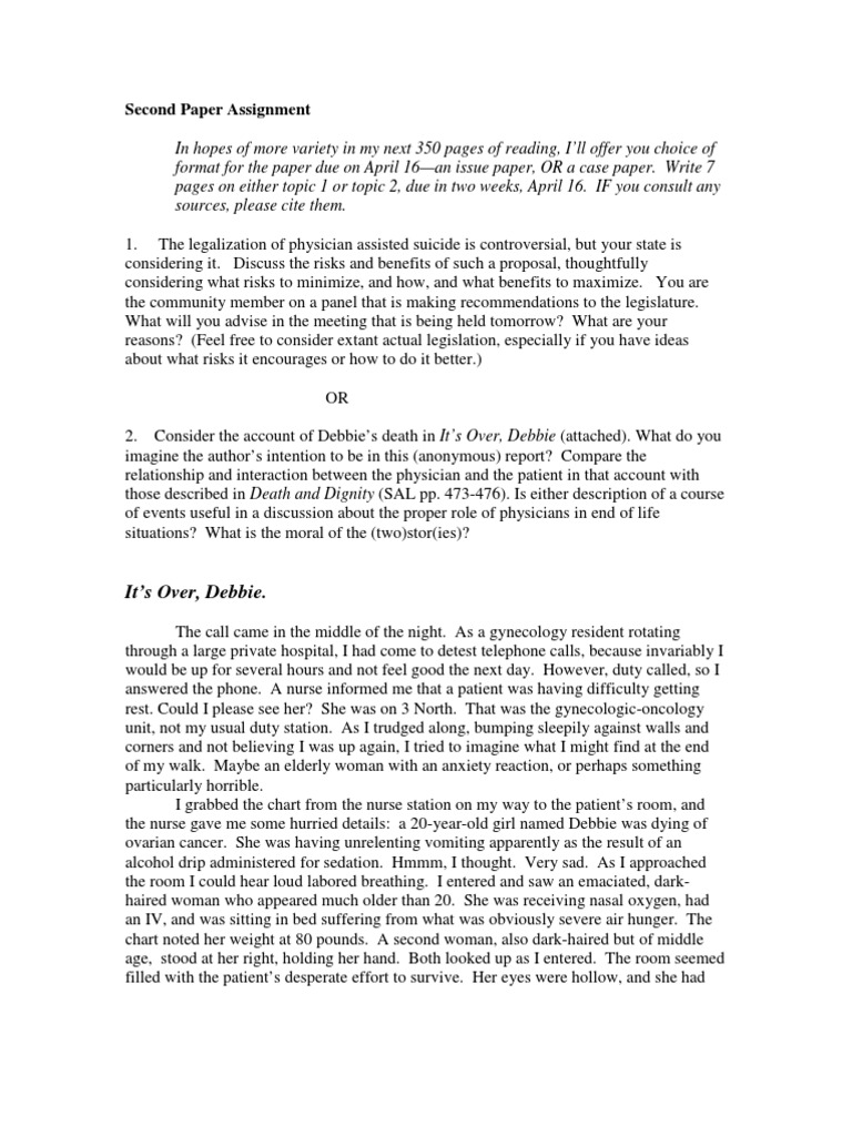 Analyzing Debbie's End-of-Life Care | PDF | Nursing | Medicine