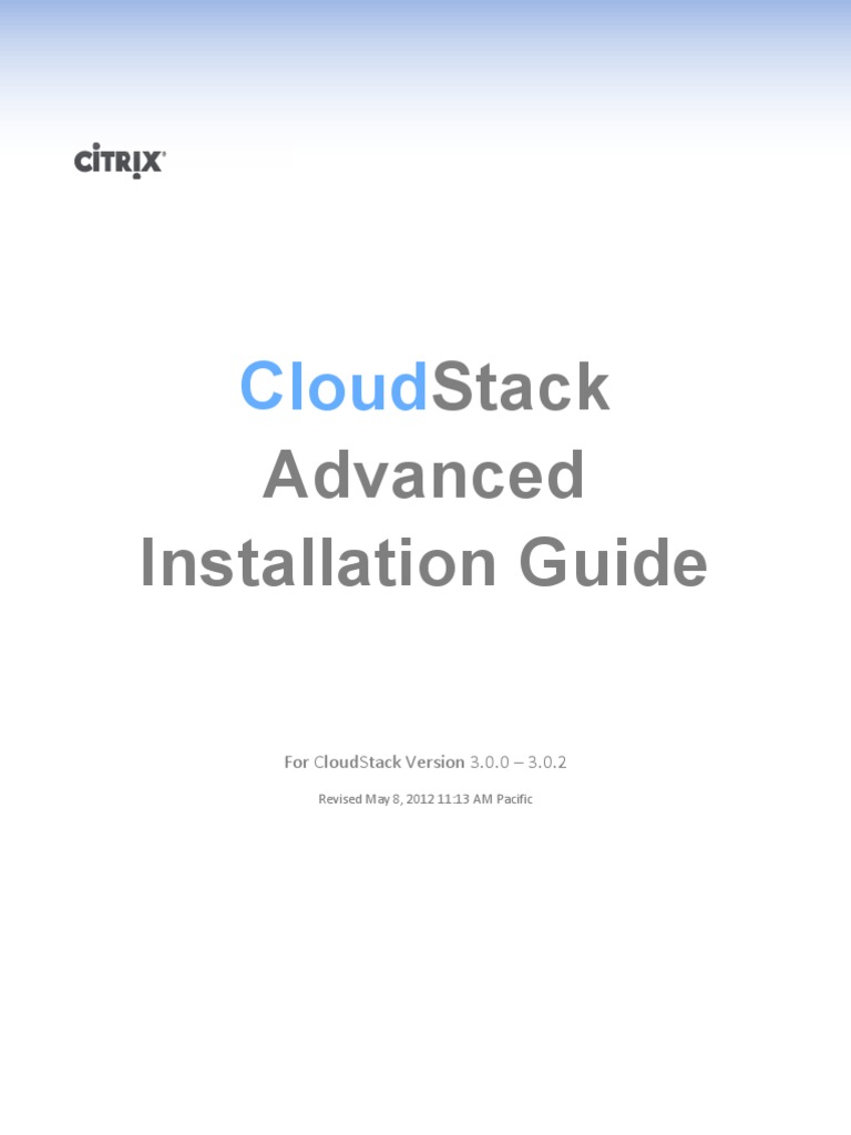 Cloudstack Install Guide | PDF | Cloud Computing | Virtual Machine