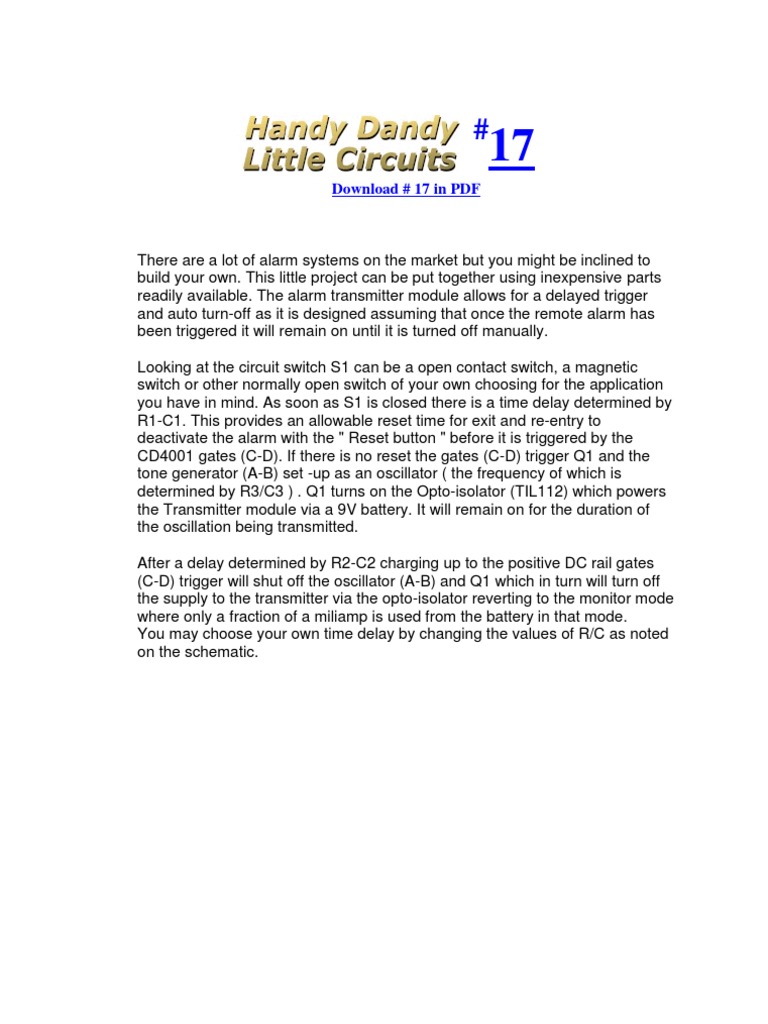 Wireless Alarm | PDF | Frequency Modulation | Radio Technology