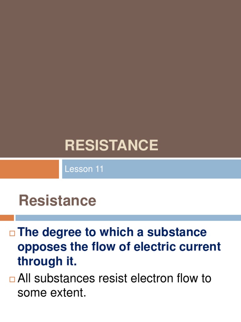 Resistance | PDF | Electrical Resistance And Conductance | Resistor