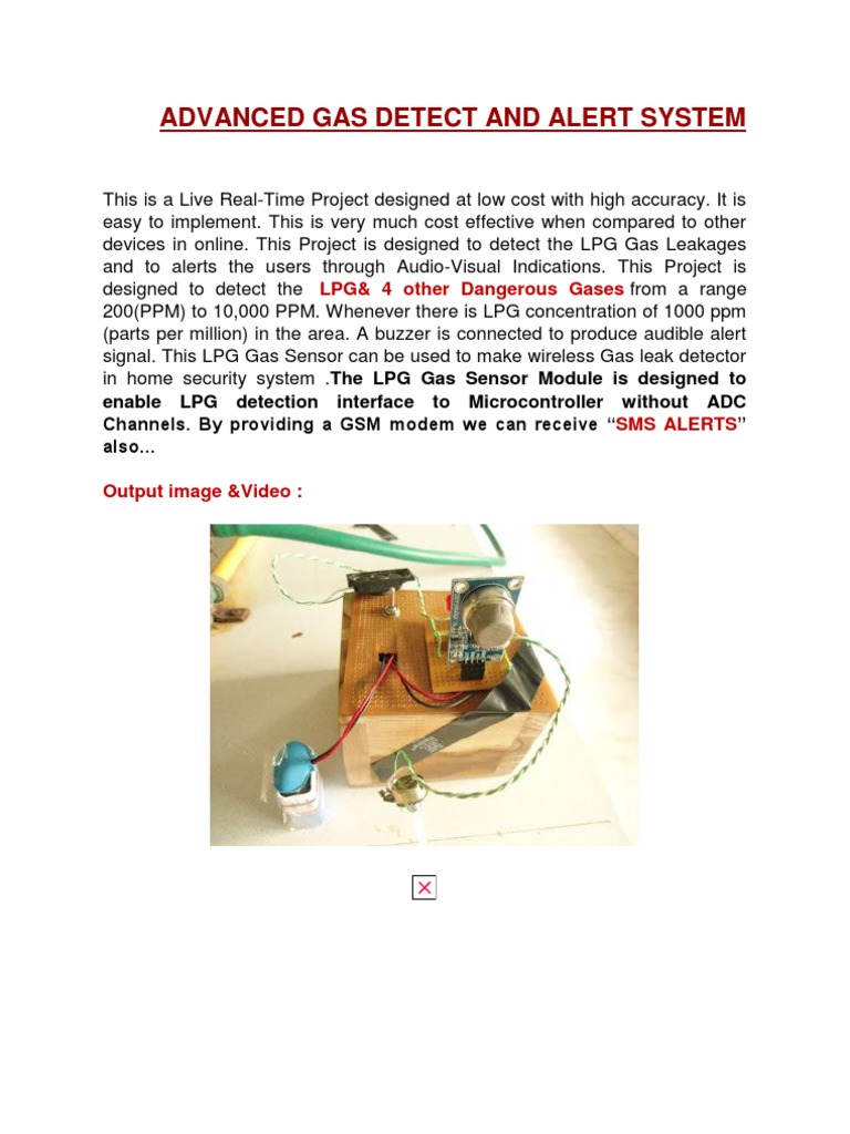 LPG Gas Leakage Detection System | PDF | Liquefied Petroleum Gas ...