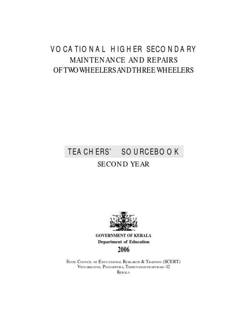 Maintanance & Repair of Two Wheelers & Three Wheelers - II | PDF ...