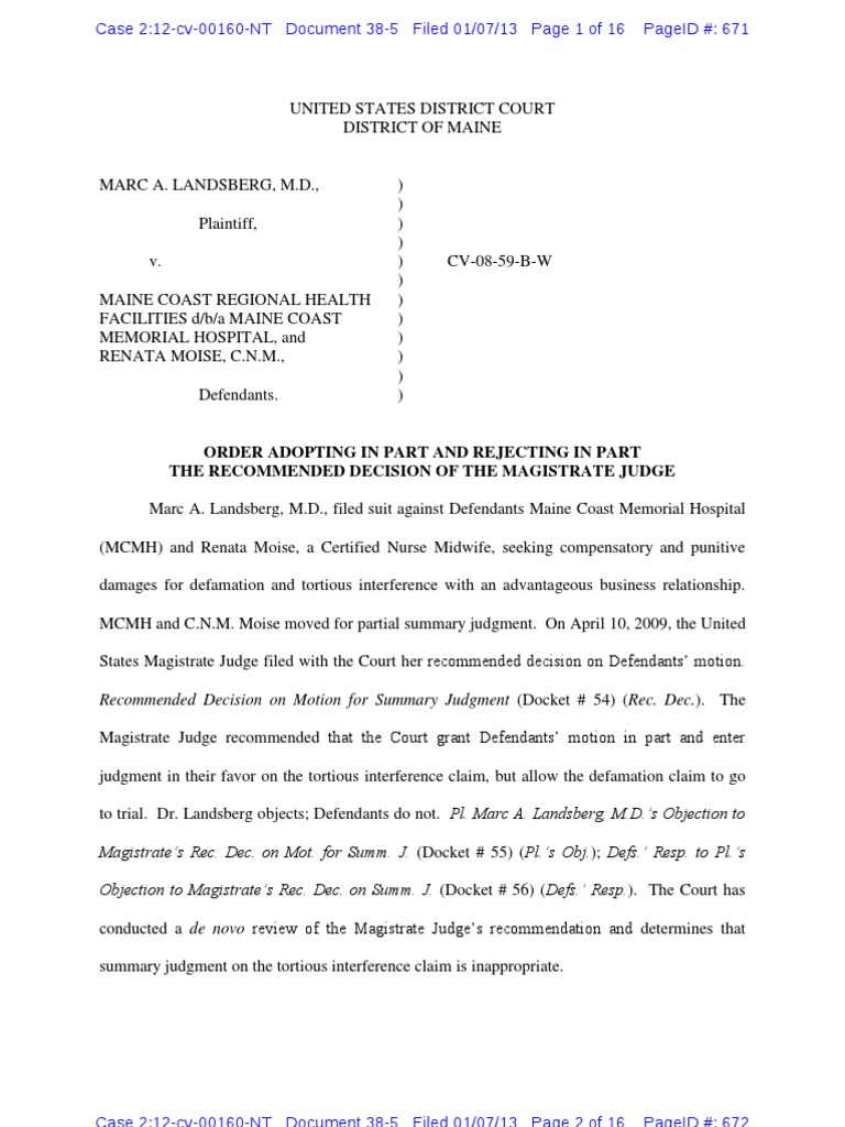 StMarys38 5 | Download Free PDF | Summary Judgment | Tort