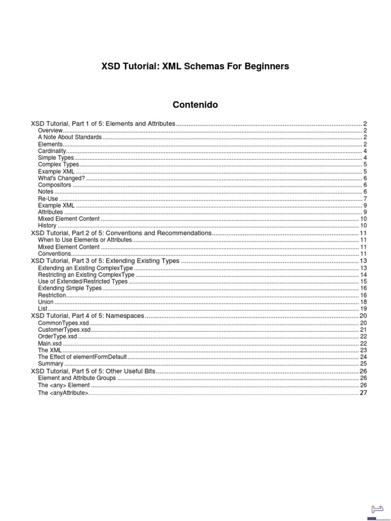 XSD Tutorial - XML Schemas For Beginners | PDF | Xml Schema | Xml