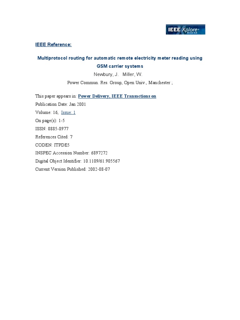 Remote Electricity Billing System Using GSM Modem | PDF | Power Supply ...