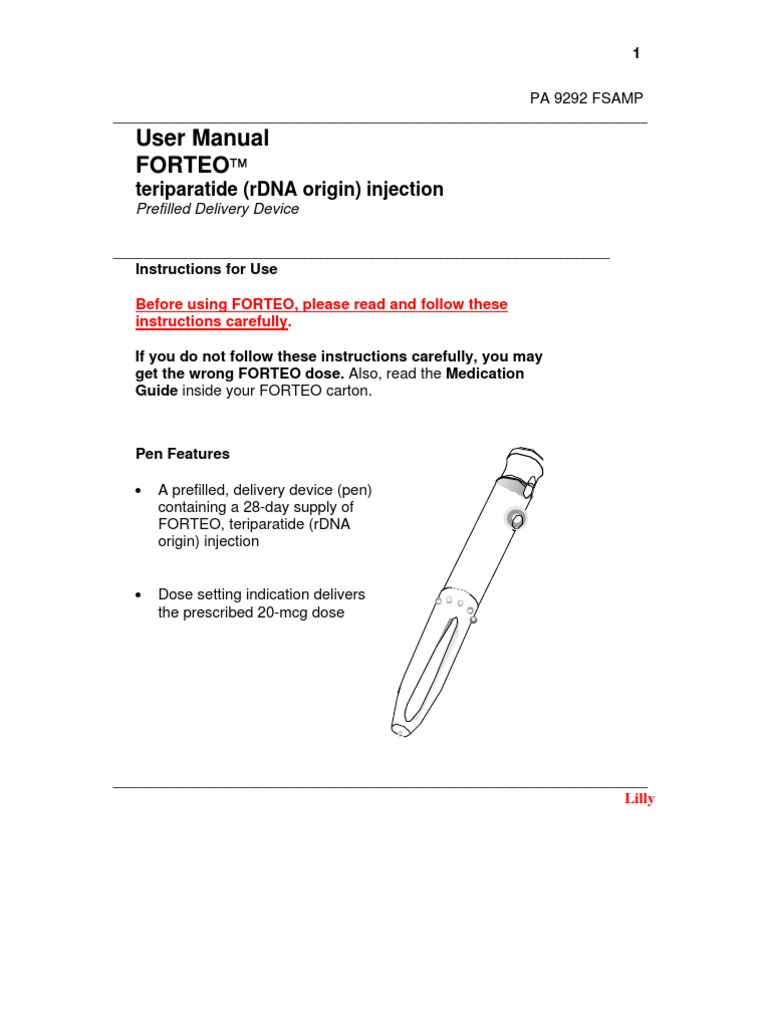 forteo for teriparatide | Injection (Medicine) | Medical Treatments