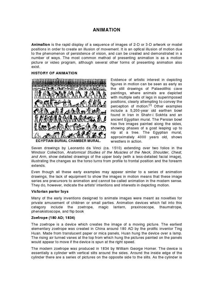 Animation: Animation Is The Rapid Display of A Sequence of Images of 2 ...