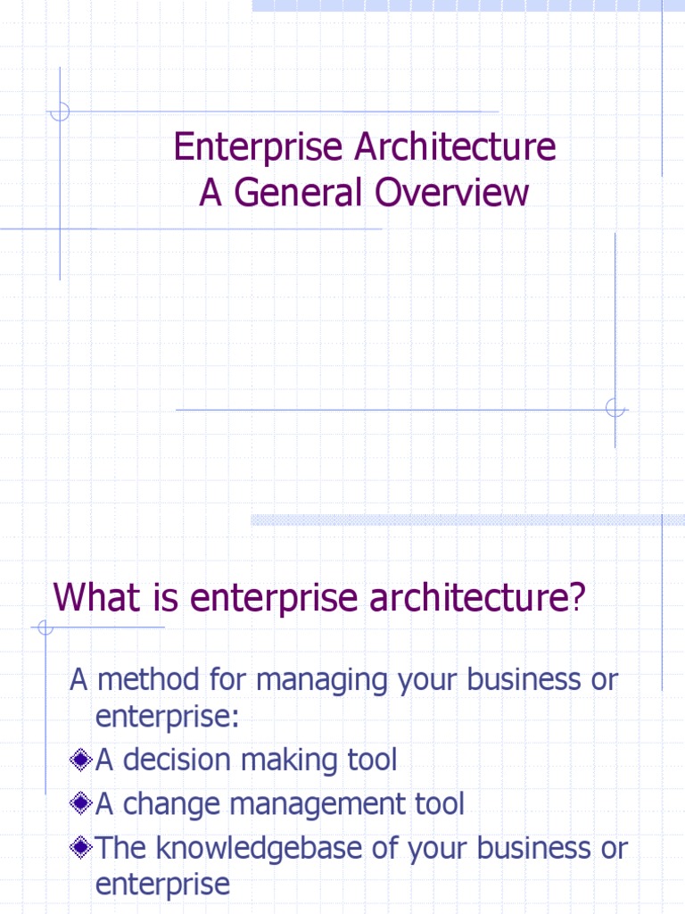 Enterprise Architecture A General Overview | PDF | Enterprise ...