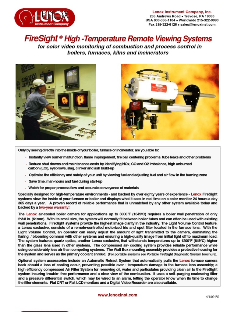 LENOX FireSight Brochure-Rev09 | PDF | Computer Monitor | Furnace