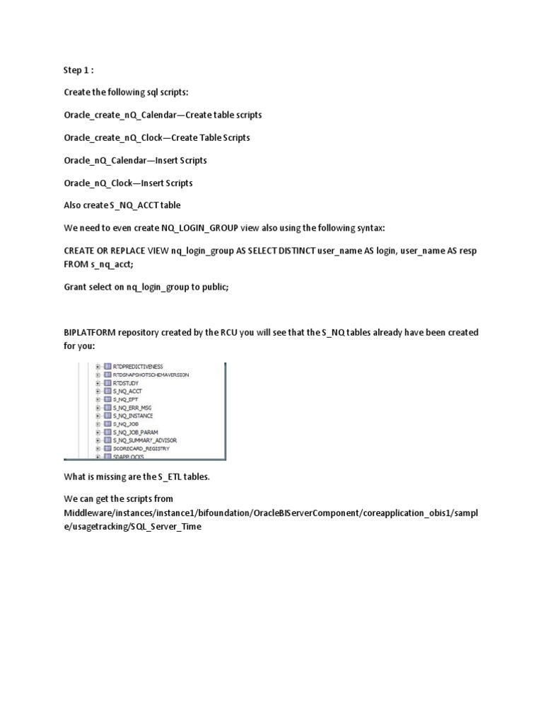 Obiee Usage Tracking | PDF | Oracle Database | Data Management Software