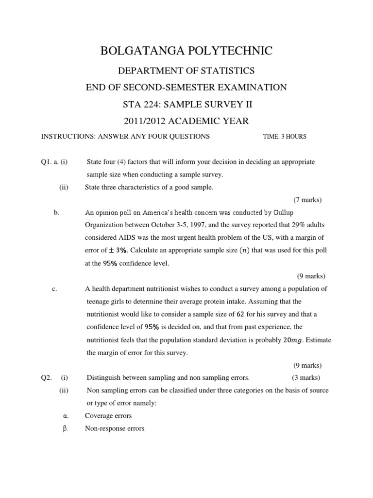 Sample Survey | PDF | Survey Methodology | Sampling (Statistics)