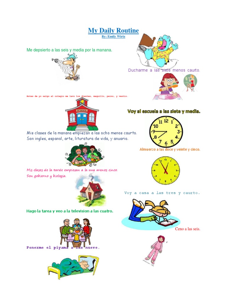 Daily Routine (Spanish) | PDF
