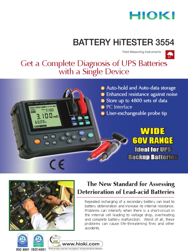 Hioki Battery Hitester 3554 3554e5-18b | Battery (Electricity ...
