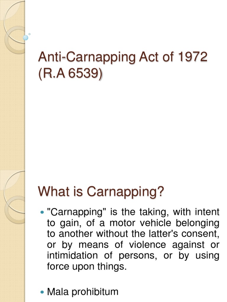 carnapping (1) | Theft | Crimes