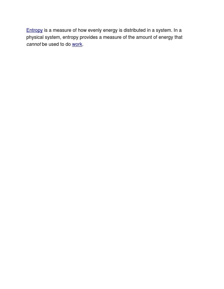 Understanding Entropy in Physics | PDF