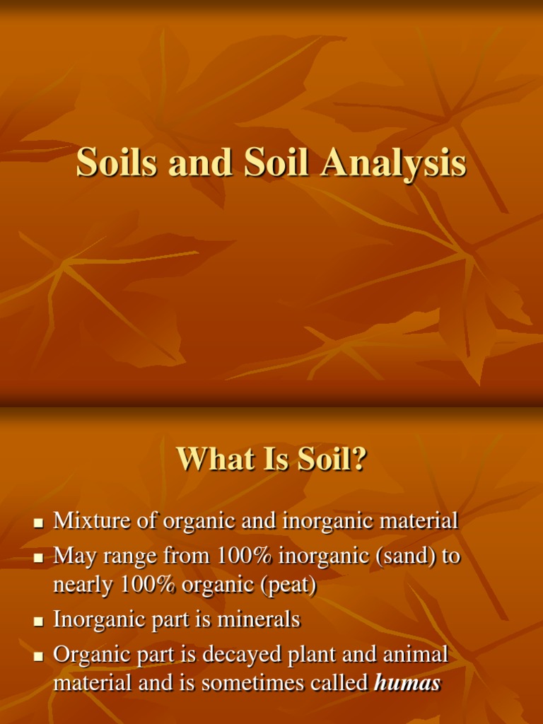 Soils and Soil Analysis | PDF | Soil | Earth Sciences