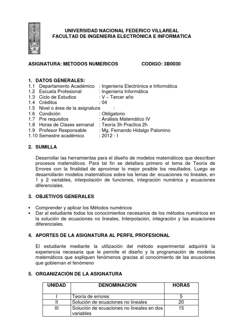 Metodos Numericos | PDF | Análisis numérico | Ecuaciones