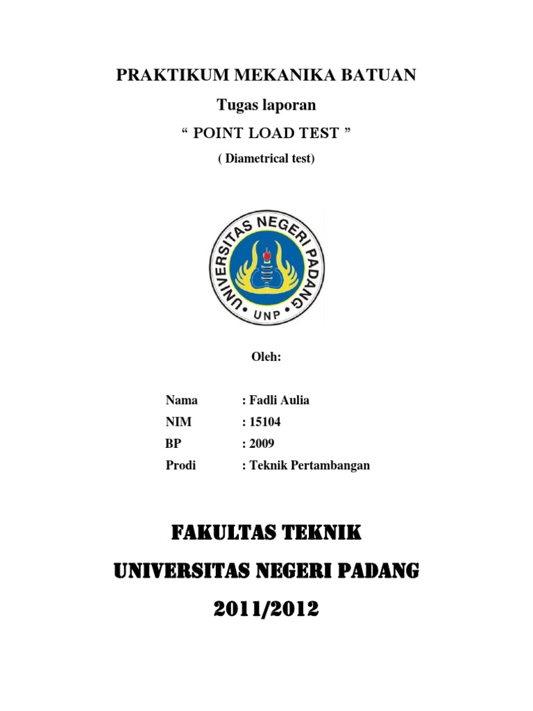 Laporan 4 (Point Load Test) | PDF