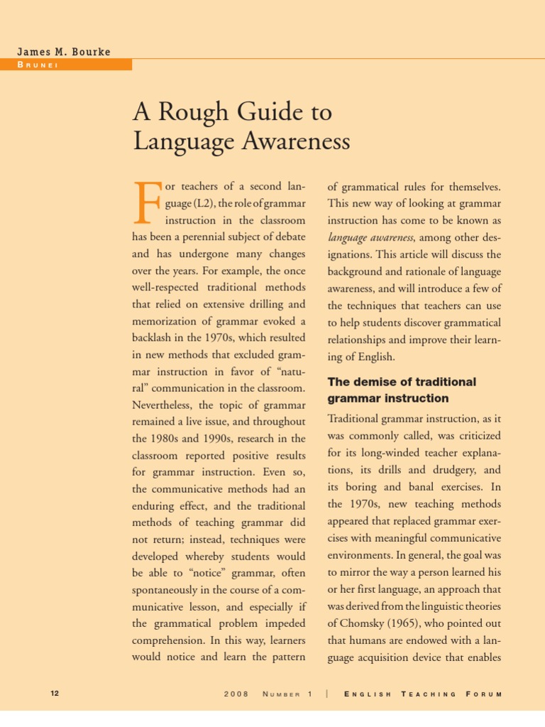 A Rough Guide To Language Awareness | PDF | Second Language | Language ...