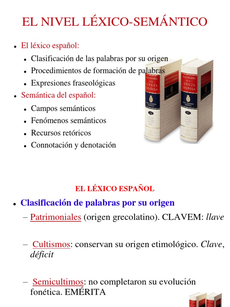 El Nivel Léxico-Semántico | PDF | Palabra | Lengua española