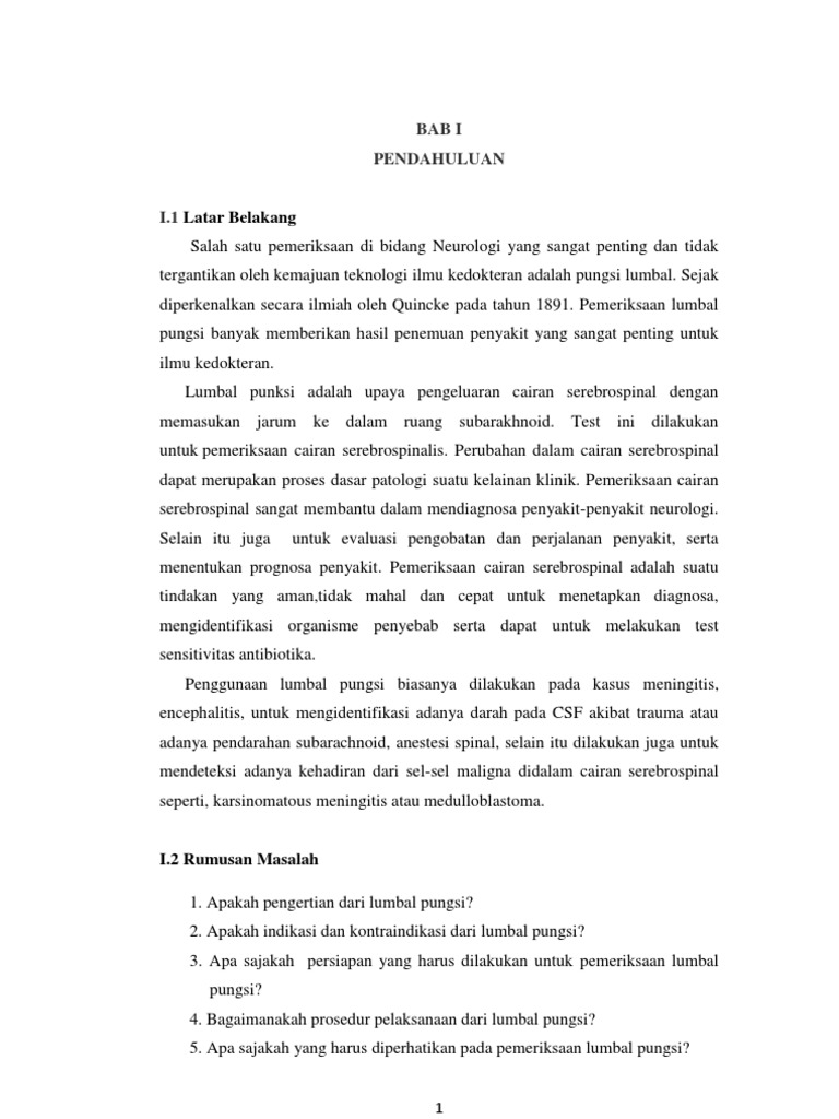 Lumbal Pungsi | PDF