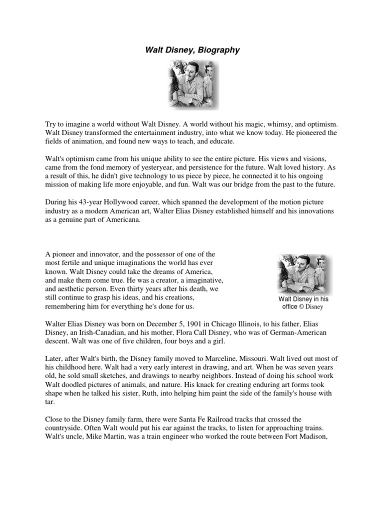Walt Disney | PDF | Walt Disney | The Walt Disney Company