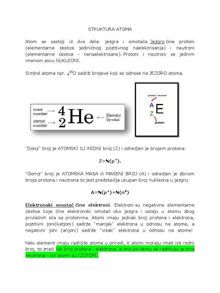 Struktura Atoma | PDF