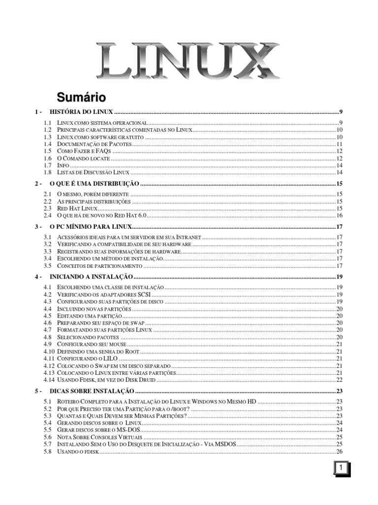 Apostila Completa de Linux PDF | PDF | Linux | Shell (informática)