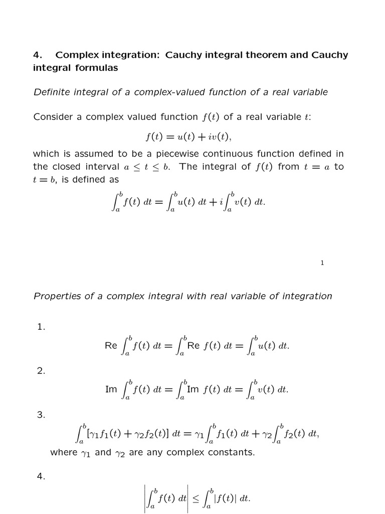 ANALYSIS of Cauchy Integral Theorem | PDF
