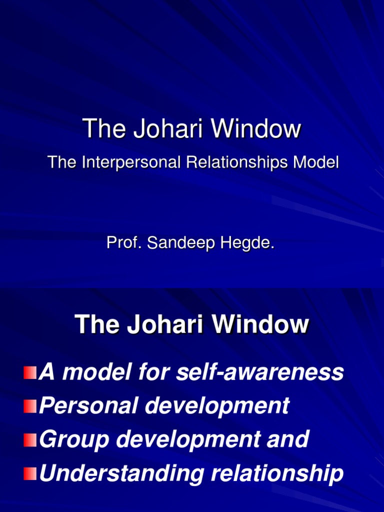 Johari Window | PDF | Self | Emotions